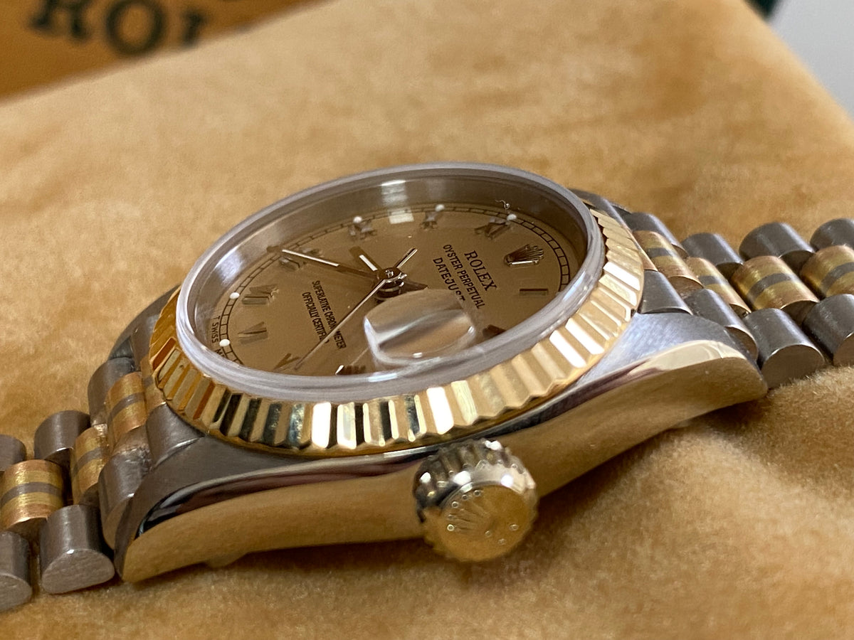 Rolex White Gold Lady-Datejust - W serial - Fluted Bezel - Tridor - Pr ...